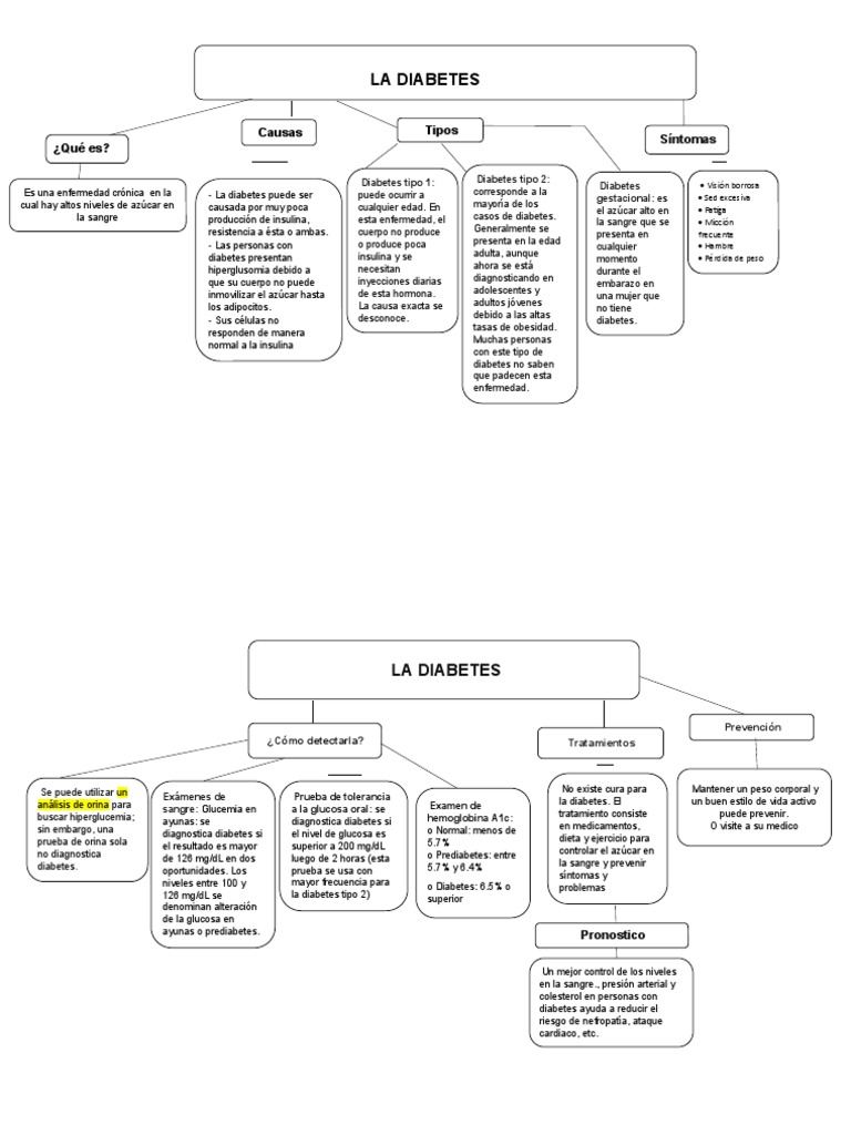 Mapa Conceptual - Diabetes | PDF | Diabetes | Medicina CLINICA