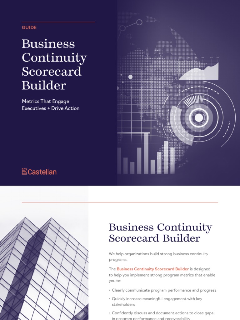 Business Continuity Scorecard Builder: Guide | PDF | Performance ...