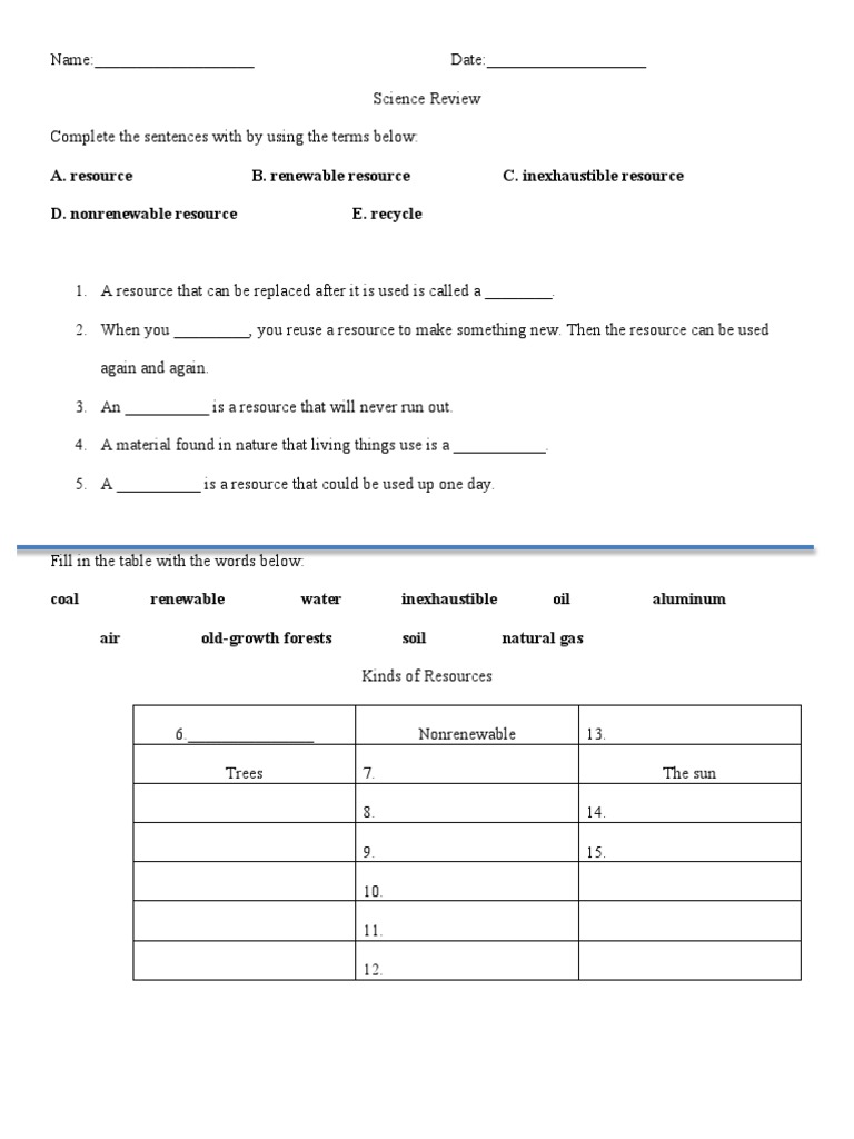 Earths Resources Review | PDF