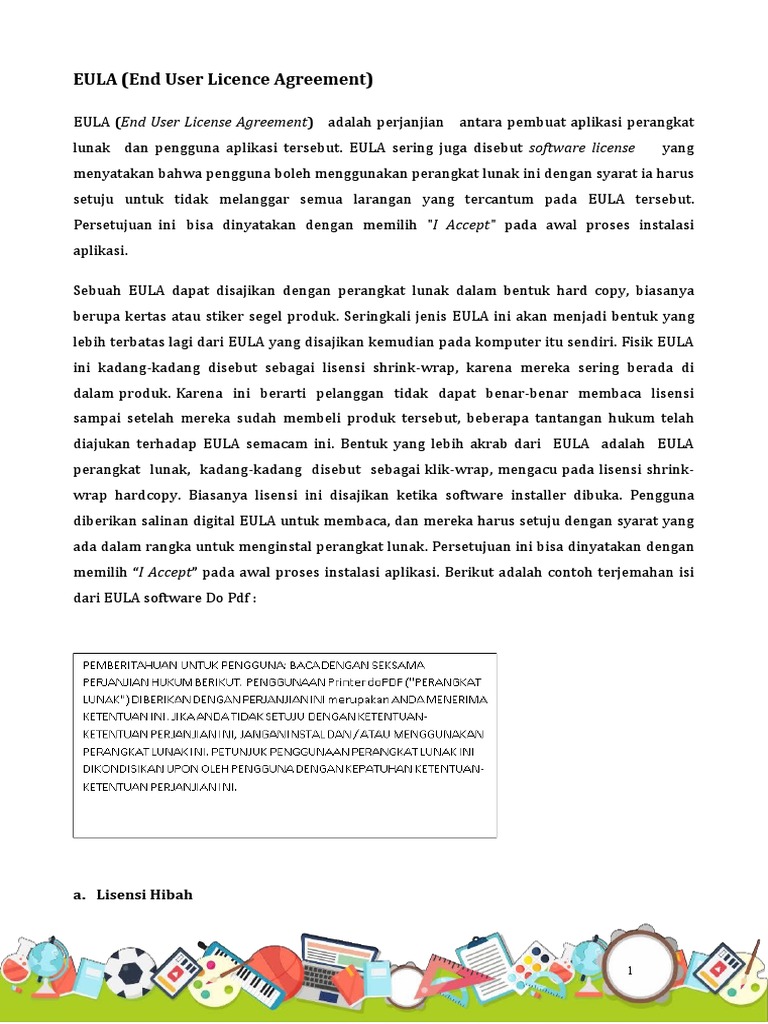 EULA | PDF | Komputer