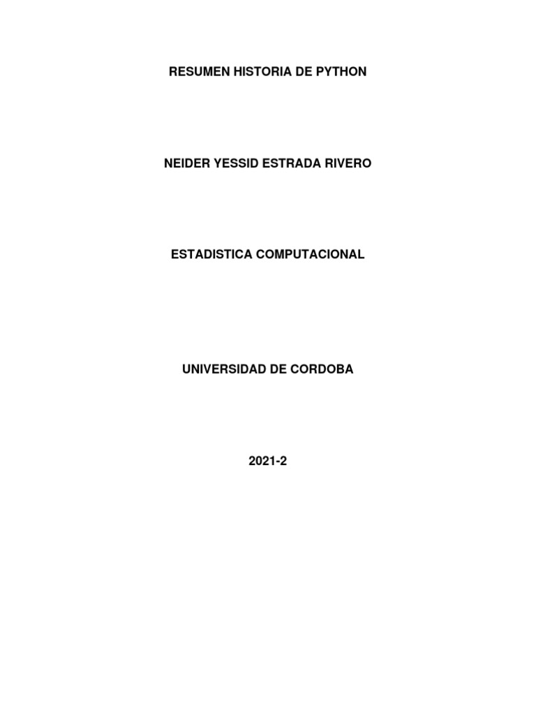 Resumen Historia de Python | PDF
