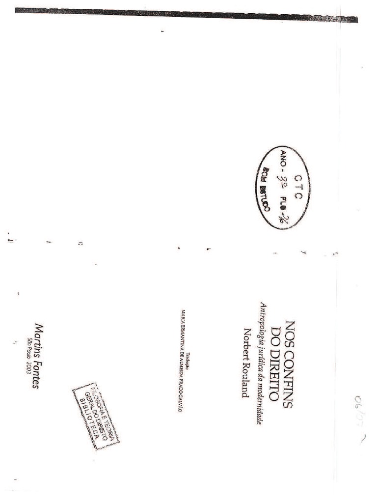 ROULAND, Norbert. Nos Confins Do Direito. P. 185-222 | PDF