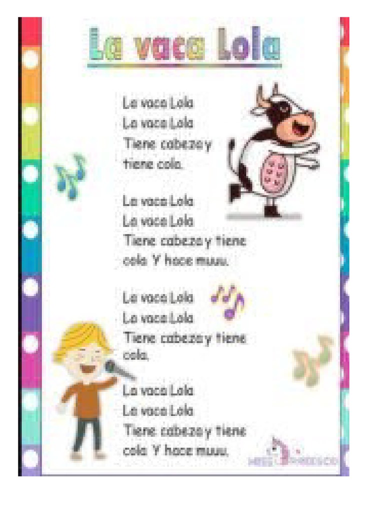 Cancion de La Vaca Lola | PDF