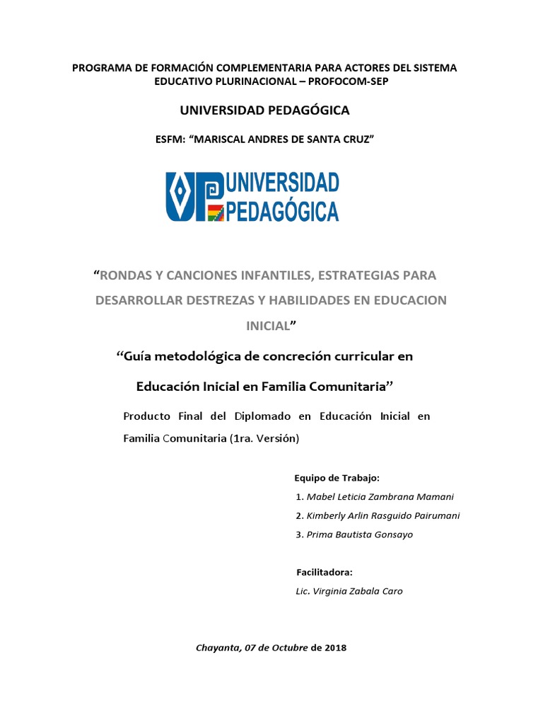 Qqweer | PDF | Plan de estudios | Educación de la primera infancia