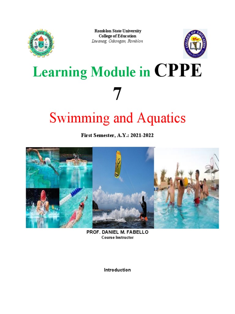 Learning Module In: Swimming and Aquatics | PDF | Swimming (Sport ...