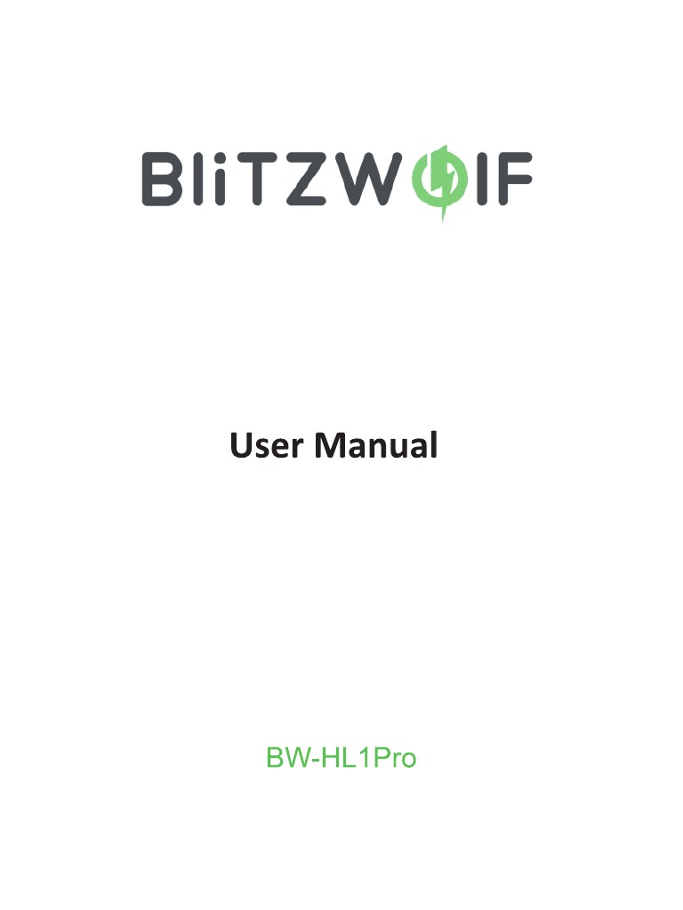 BlitzWolf HL1 Pro User Manual | PDF | Mobile Computers | Ios 8