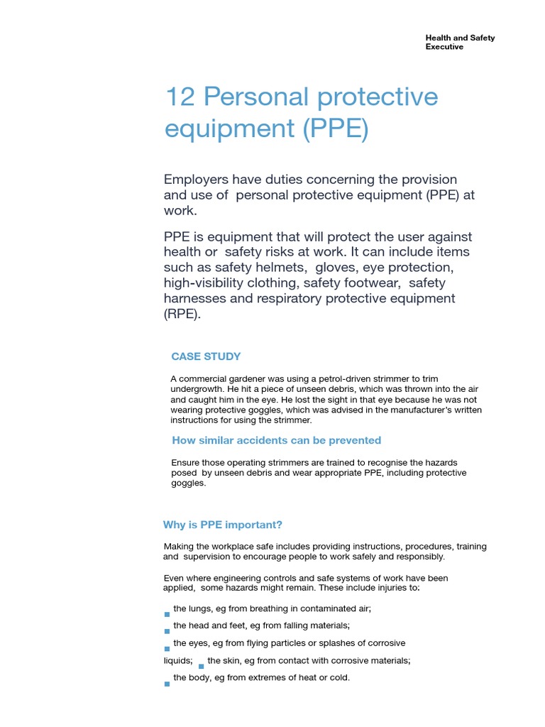 Essential PPE Guidelines for Safety | PDF | Personal Protective ...