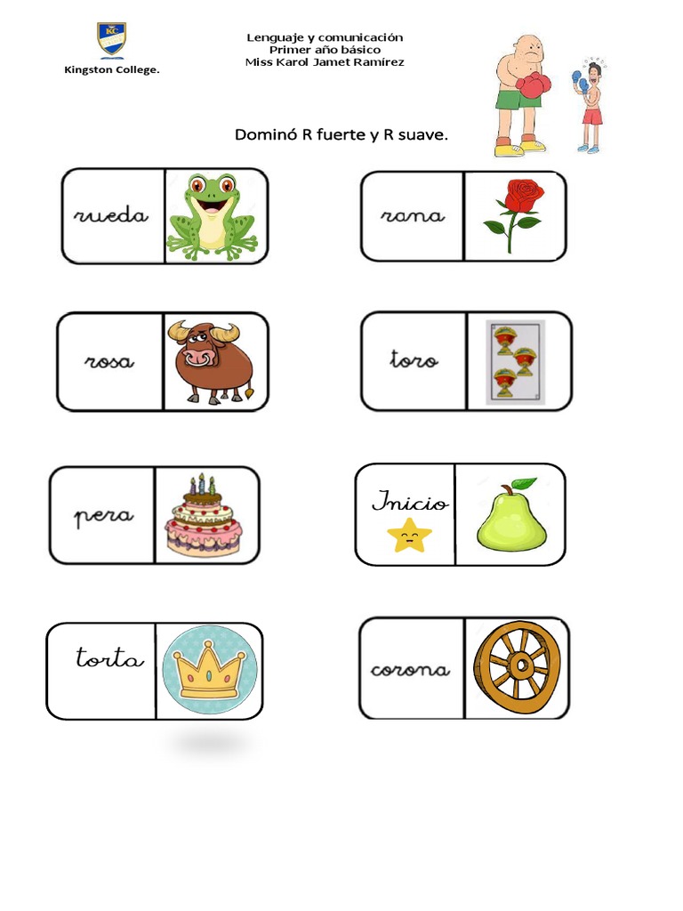 Dominó Letra R Fuerte y Débil | PDF