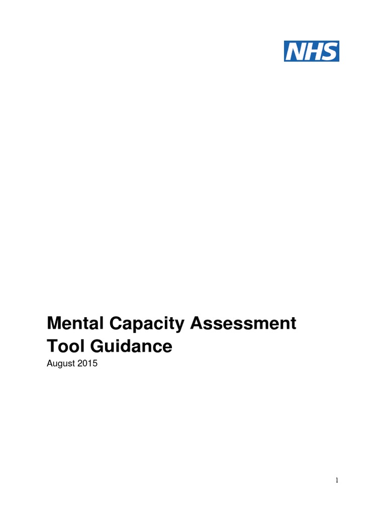 Mental Capacity Assessment Tool | PDF | Power Of Attorney | Justice