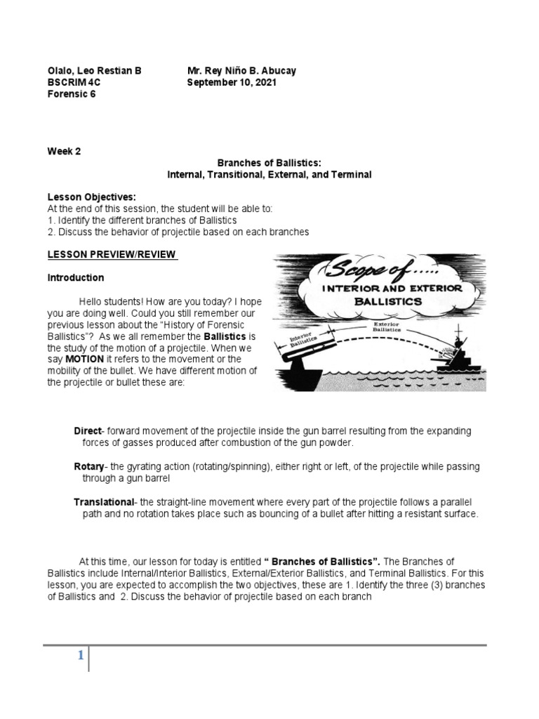 4 Branches of Ballistics | PDF | Gun Barrel | Bullet