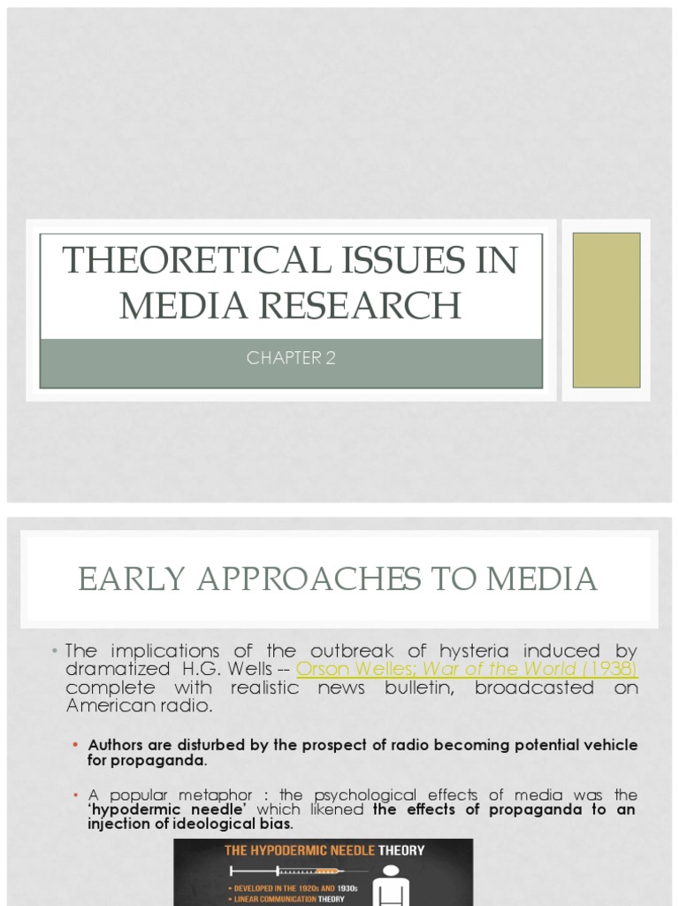 Chapter 2 - Theoretical Issues in Media Research | PDF | Human Nature ...