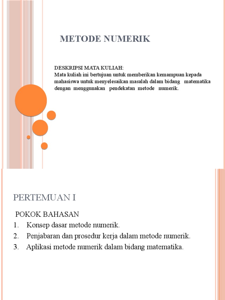 Bahan Ajar Metode Numerik P2 | PDF | Metode & Bahan Ajar