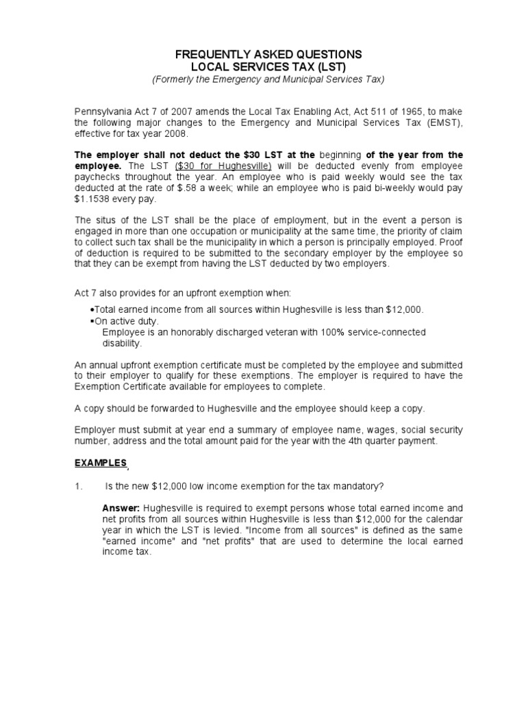 LST Q and A | PDF | Withholding Tax | Tax Refund