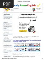 Language Register | PDF