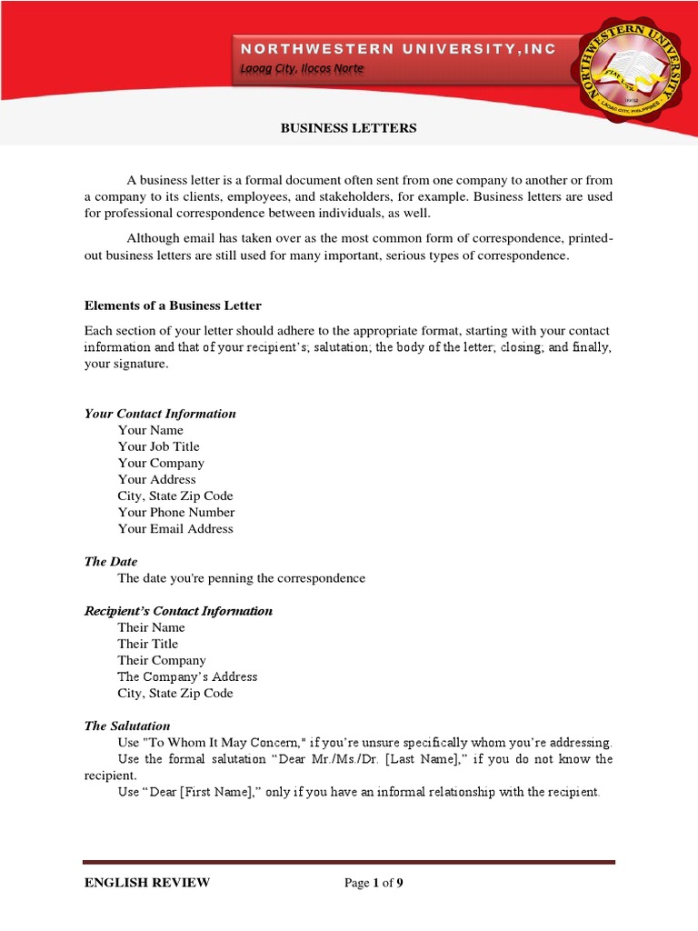 Technical Writing Business Letters | PDF | Paragraph | Memorandum