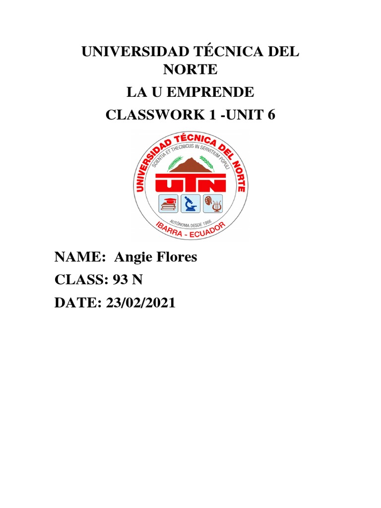 Classwork 1-Unit 6 | PDF