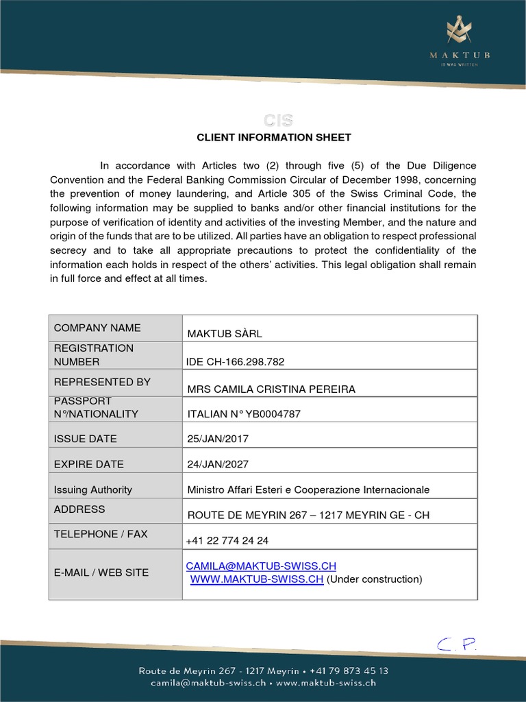 CIS Client Information | PDF | Government | Business