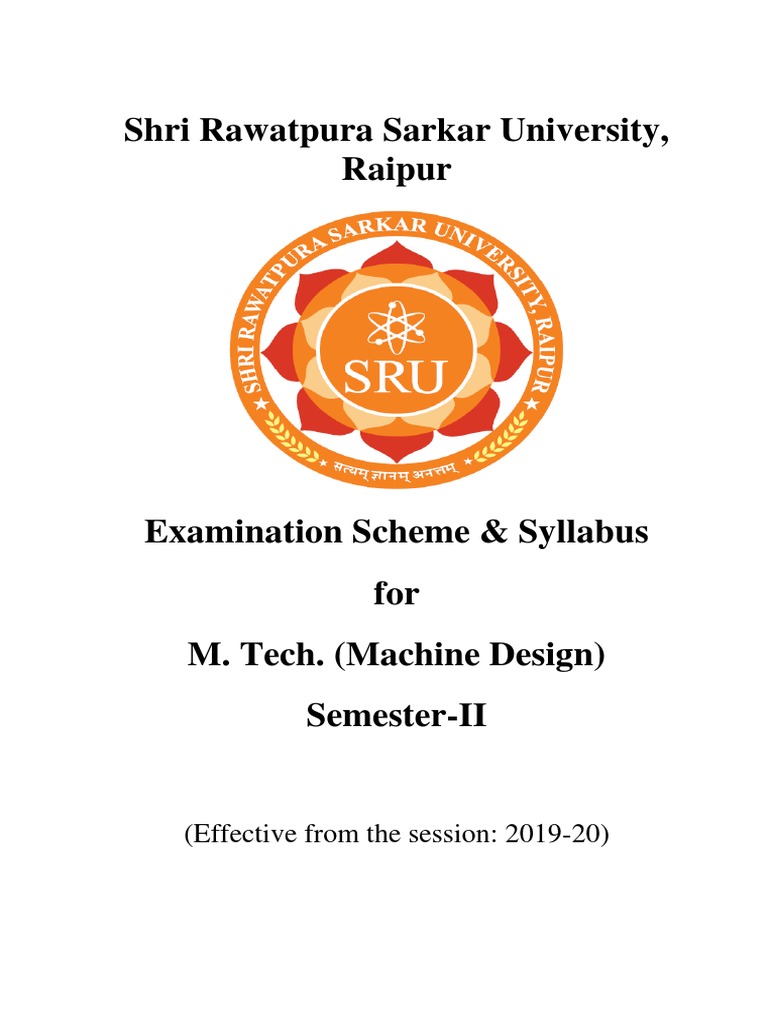 M.Tech 1st Sem Machine Degine Syllabus | PDF | Bending | Cryptography