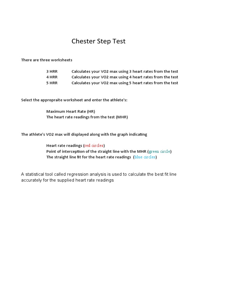 Chester Step Test: Red Circles | PDF | Sports Science | Applied Mathematics