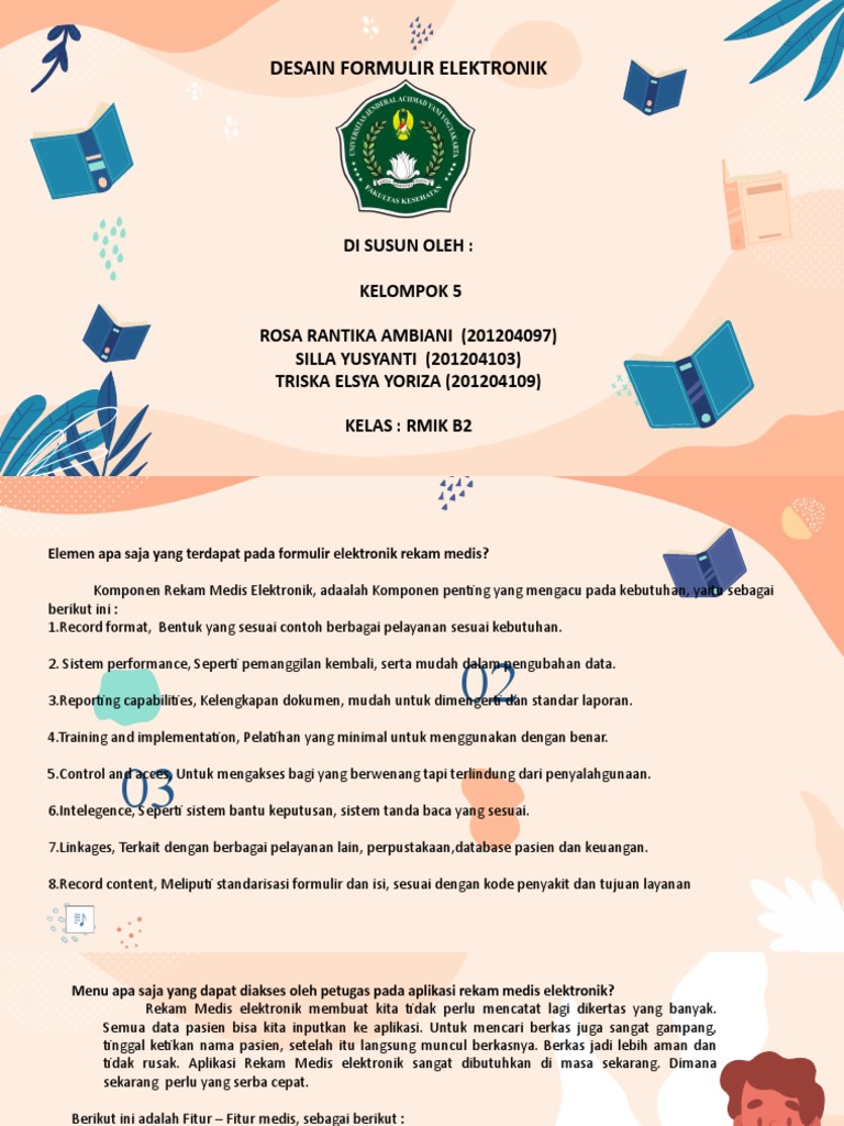 Kelompok 5 - Desain Formulir Elektronik - Rmik B2 - DMF | PDF