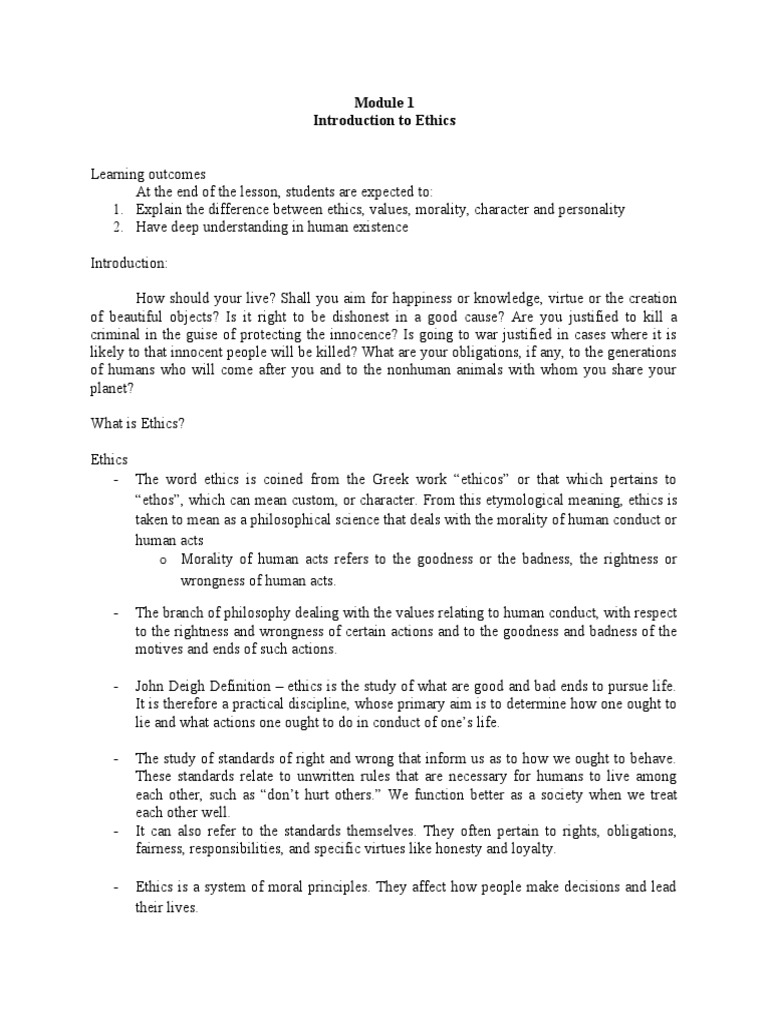 Criminology 4 Module 1 | PDF | Morality | Value (Ethics)