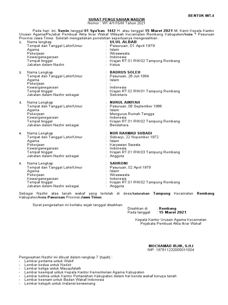 WT.4 Perorangan | PDF