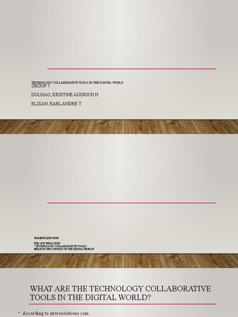Technology Collaborative Tools in The Digital World | PDF ...