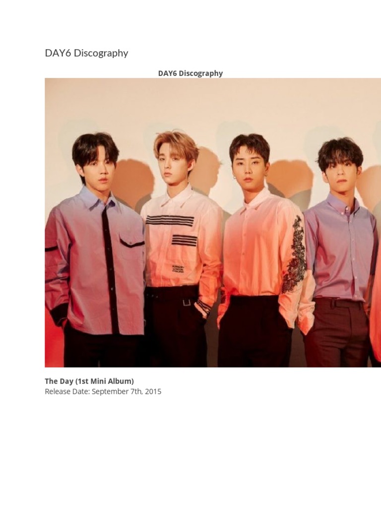 Day6 Discography | PDF