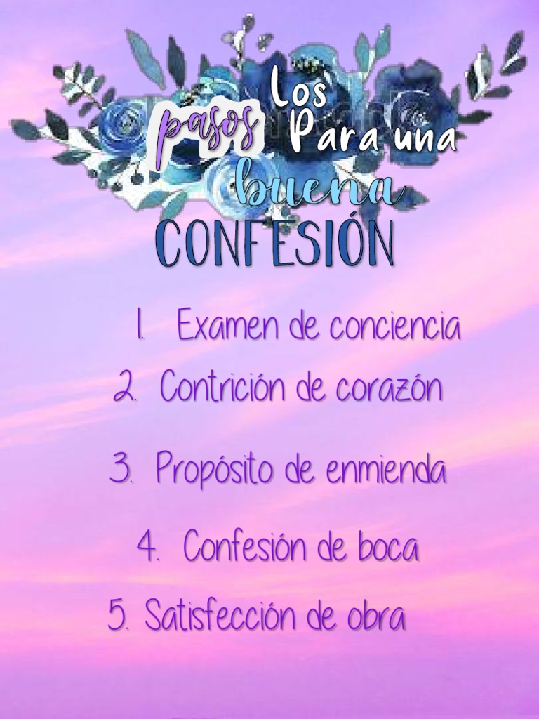 Pasos para Una Buena Confesión | PDF | Relaciones personales, crianza y desarrollo personal