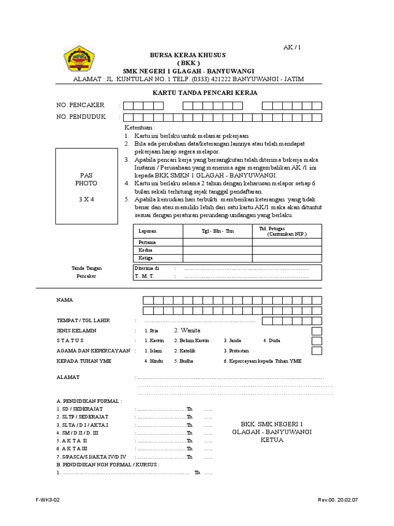 3.F-WK3-03 Kartu Kuning - AK1 | PDF