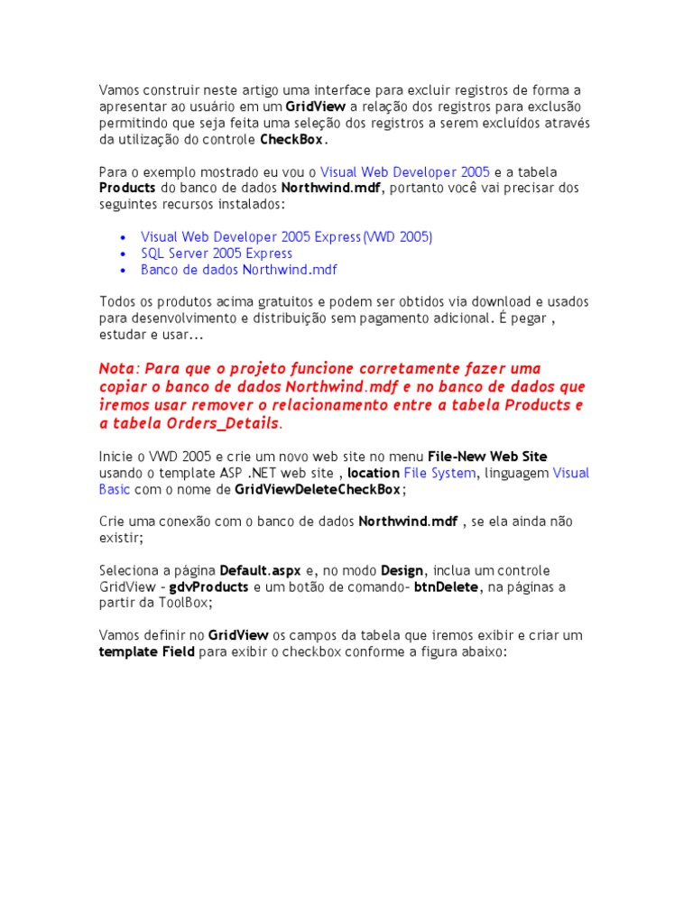 Exemplo de Checkbox em Gridview | PDF | Script Java | Rede mundial de computadores