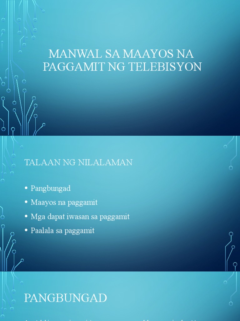 Manwal | PDF