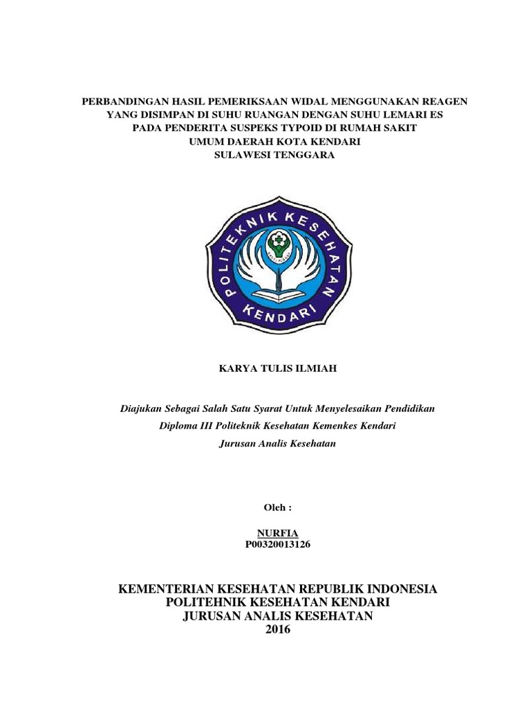 Perbandingan Hasil Uji Widal Typoid | PDF
