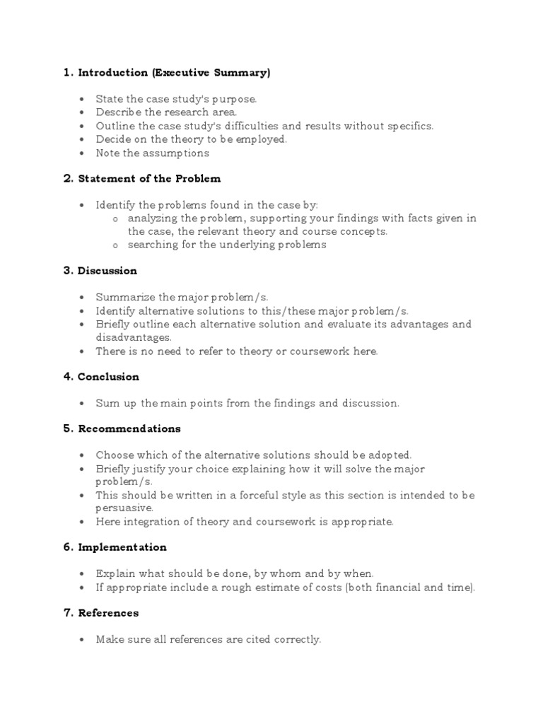 Case Study Format and Paper Outline | PDF | Case Study | Science