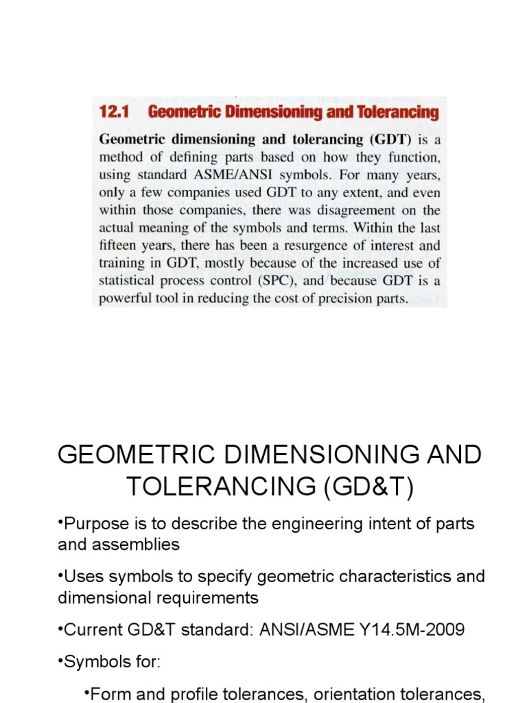 Geometric Dimensioning and Tolerancing | PDF | Engineering Tolerance ...