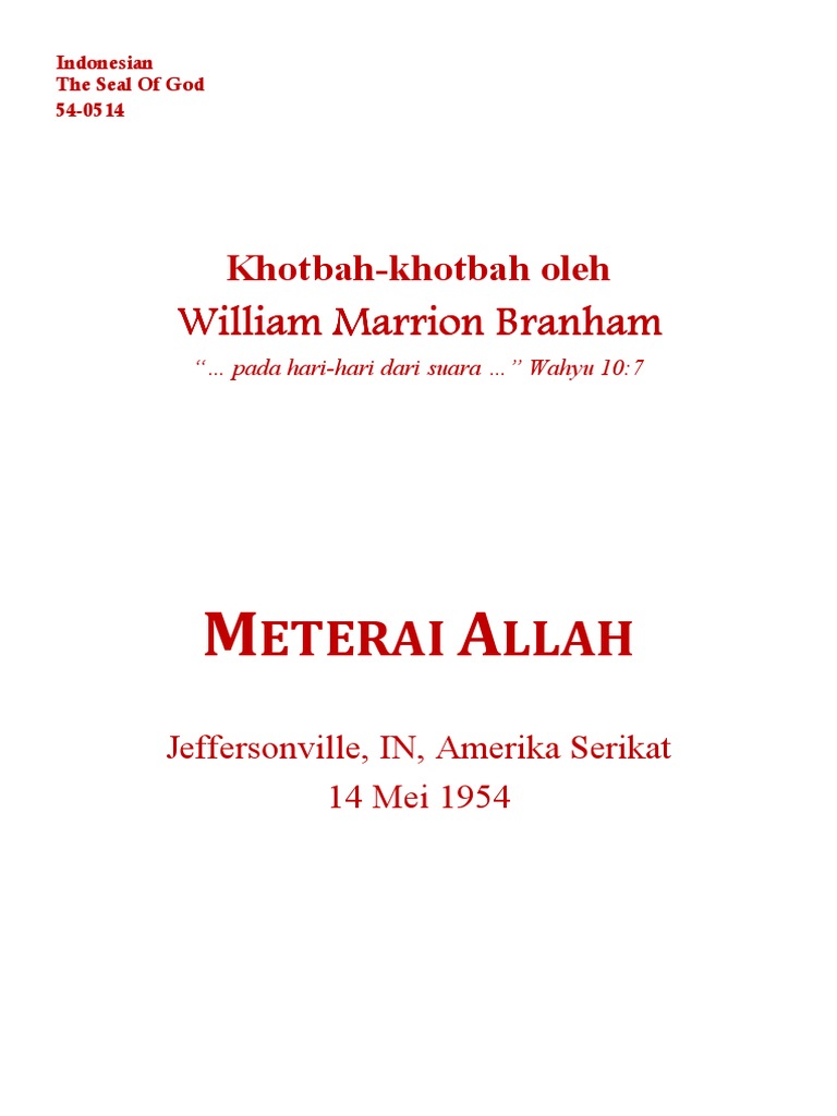 Meterai Allah | PDF