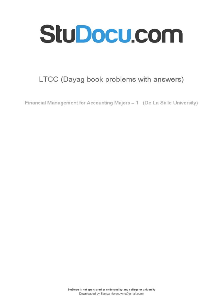LTCC Dayag Book Problems With Answers | PDF