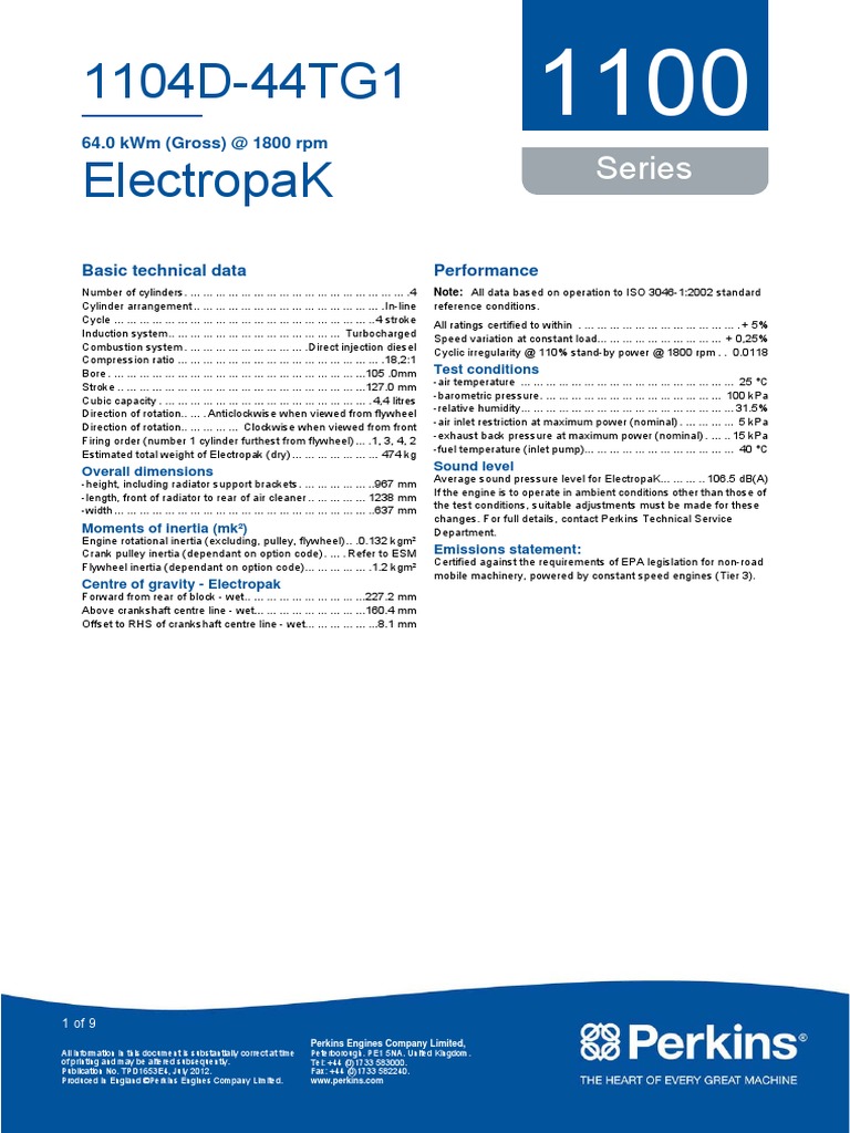 PD50-01 Engine Data Sheet | Download Free PDF | Vehicle Parts | Machines