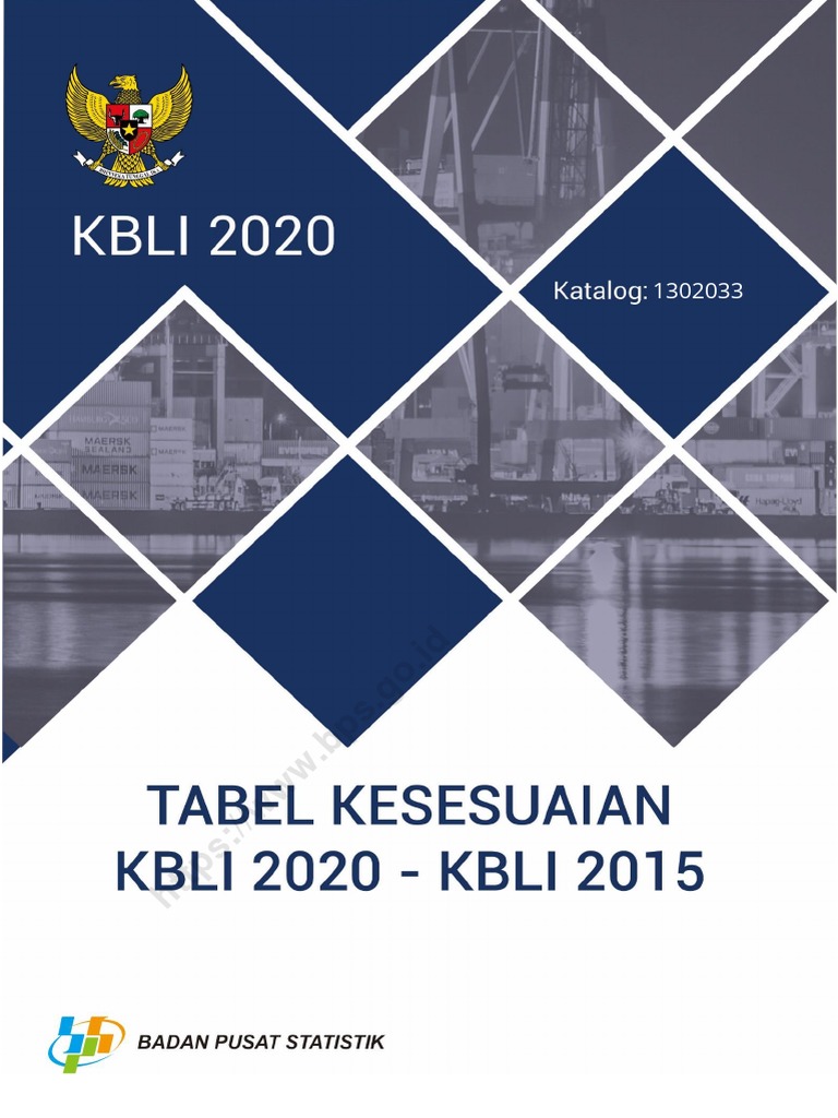 Tabel Kesesuaian KBLI 2020 2015 | PDF