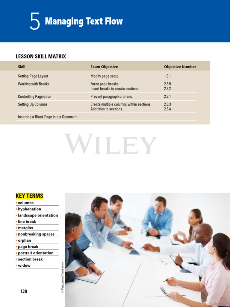 Ch05 - Managing Text Flow | PDF | Paragraph | Page Layout Ch05 - Managing Text Flow | PDF | Paragraph | Page Layout