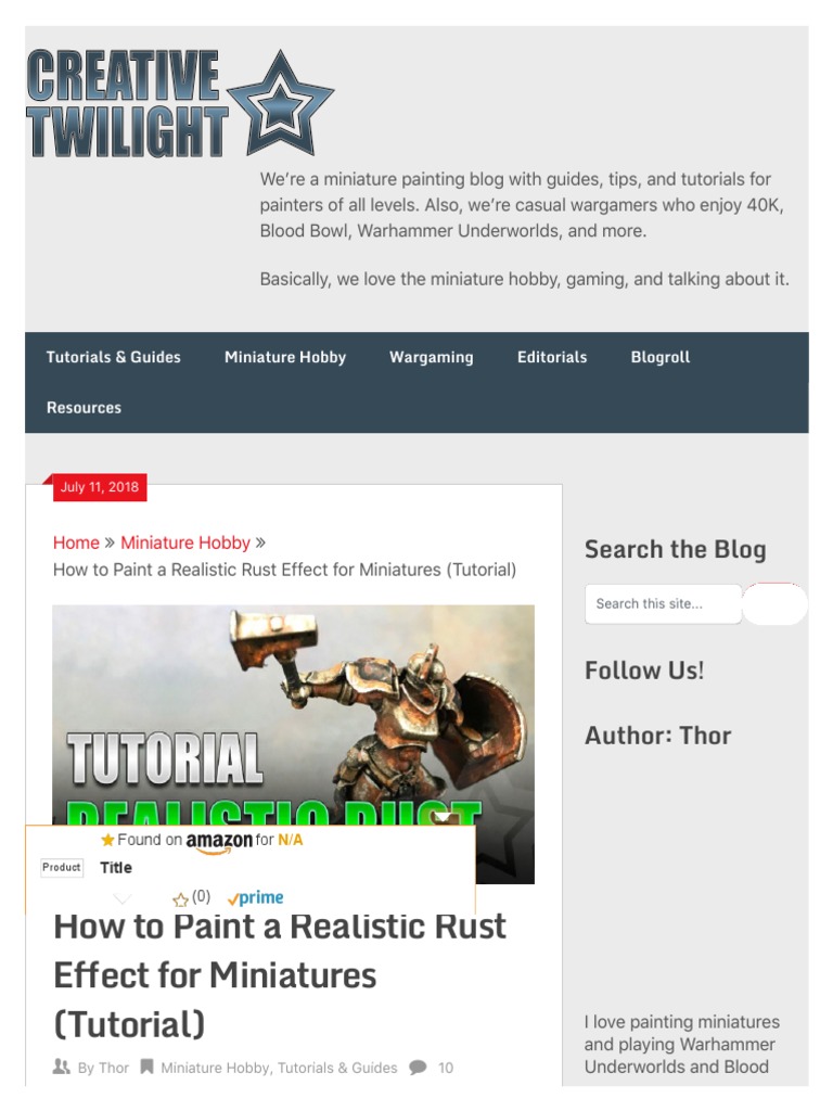 How To Paint A Realistic Rust Effect For Miniatures (Tutorial) | PDF ...