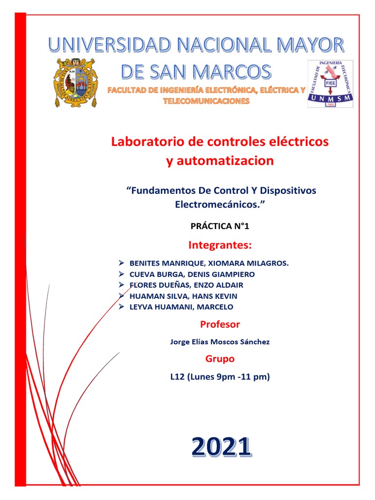 Práctica de Control Electromecánico | PDF | Relé | Máquinas