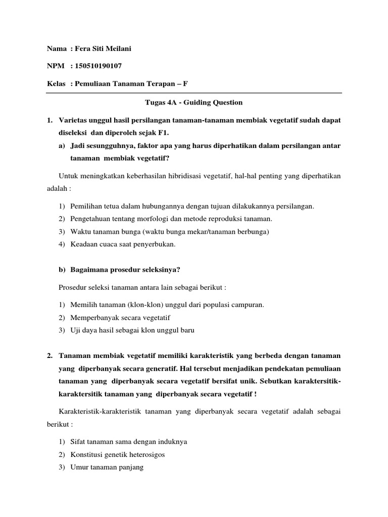 Tugas 4A | PDF | Sains & Matematika