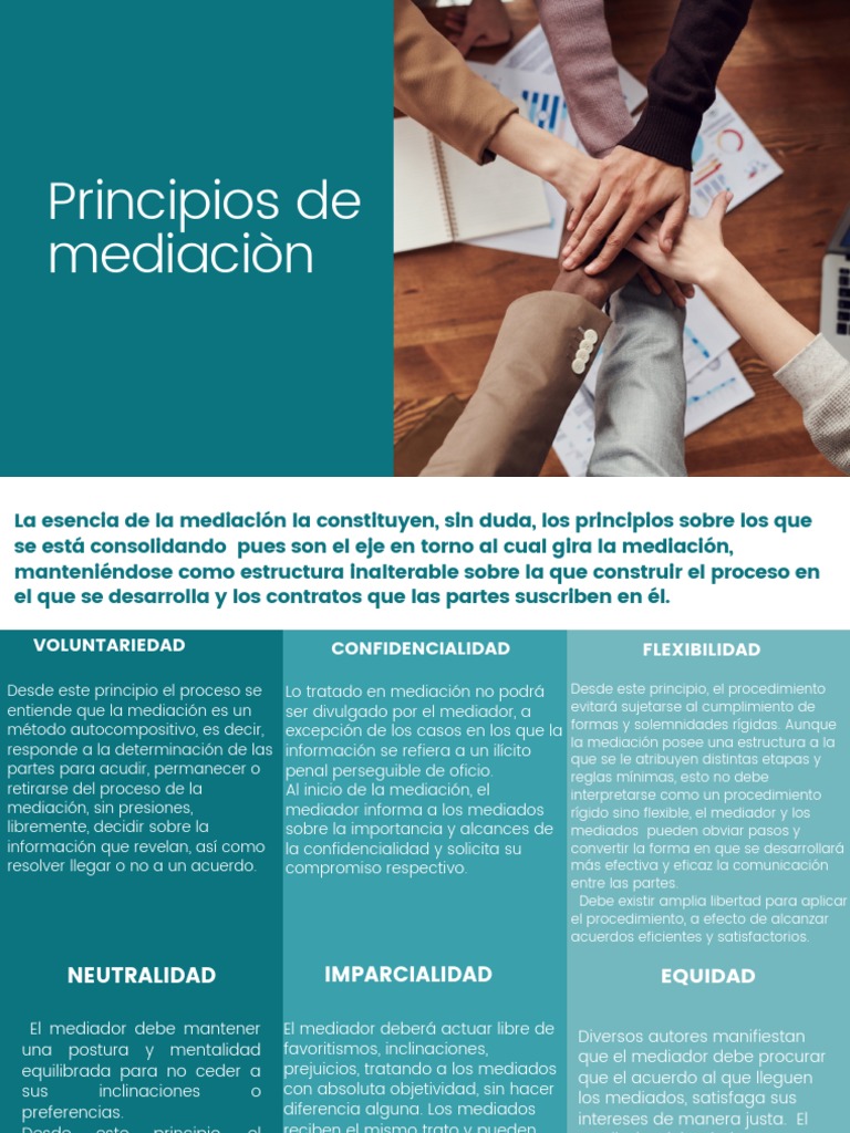 Principios de Mediacion | PDF | Mediación