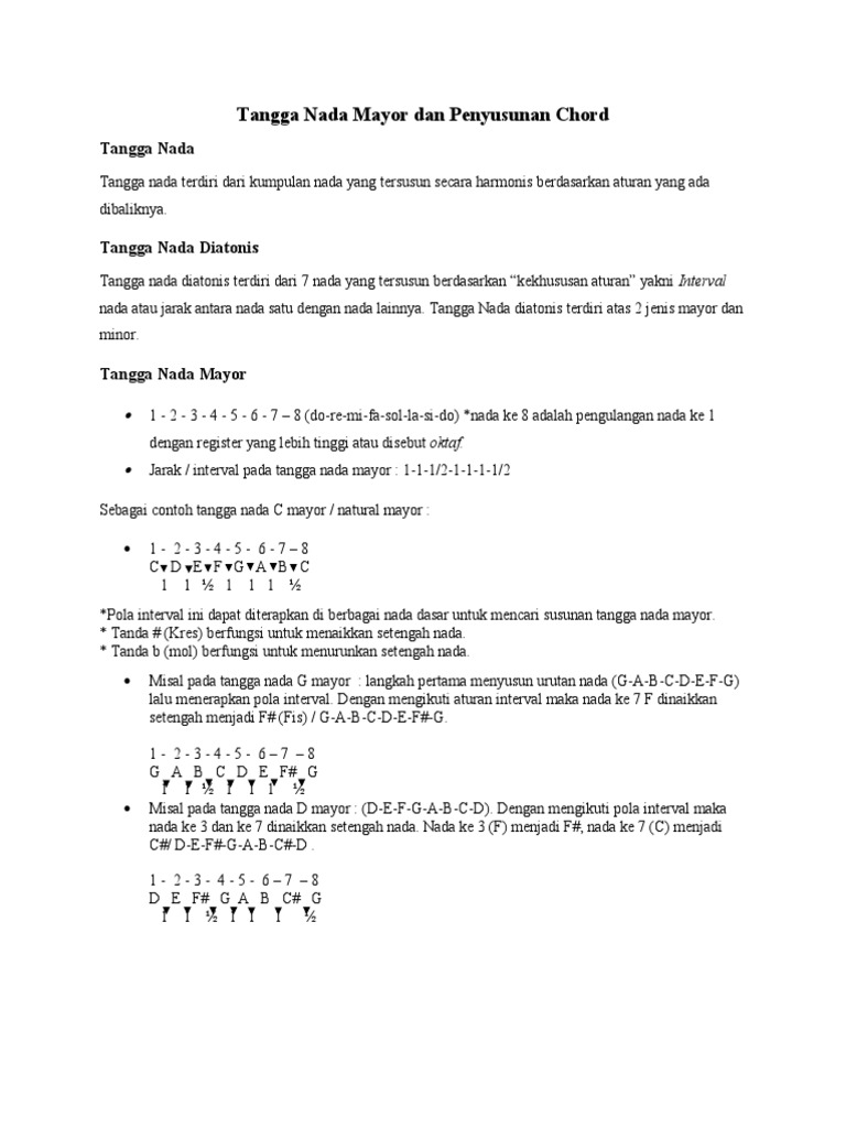 Struktur Tangga Nada dan Chord | PDF