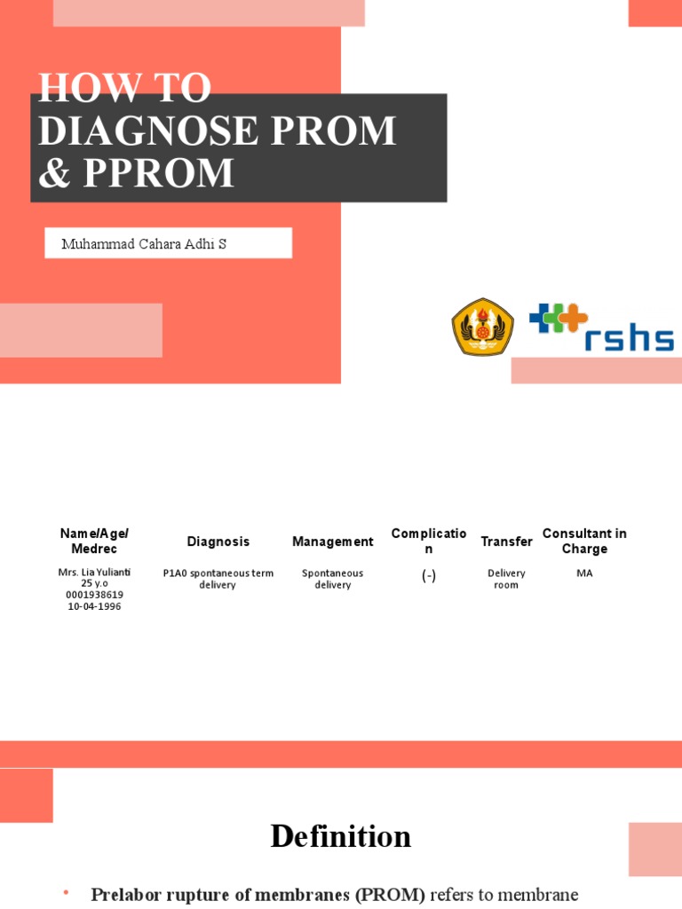 How To Diagnose PROM & PPROM - Cahara Adhi | PDF | Preterm Birth ...