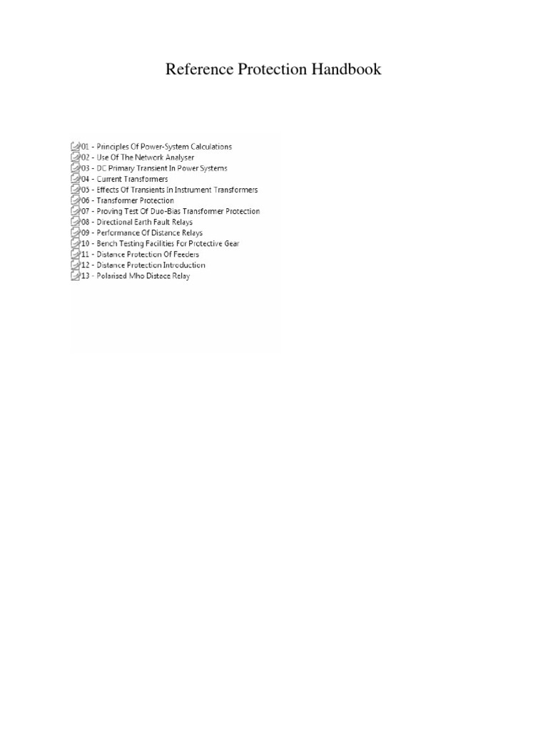 Electrical Engineering - Reference Power Systems Protection Handbook ...