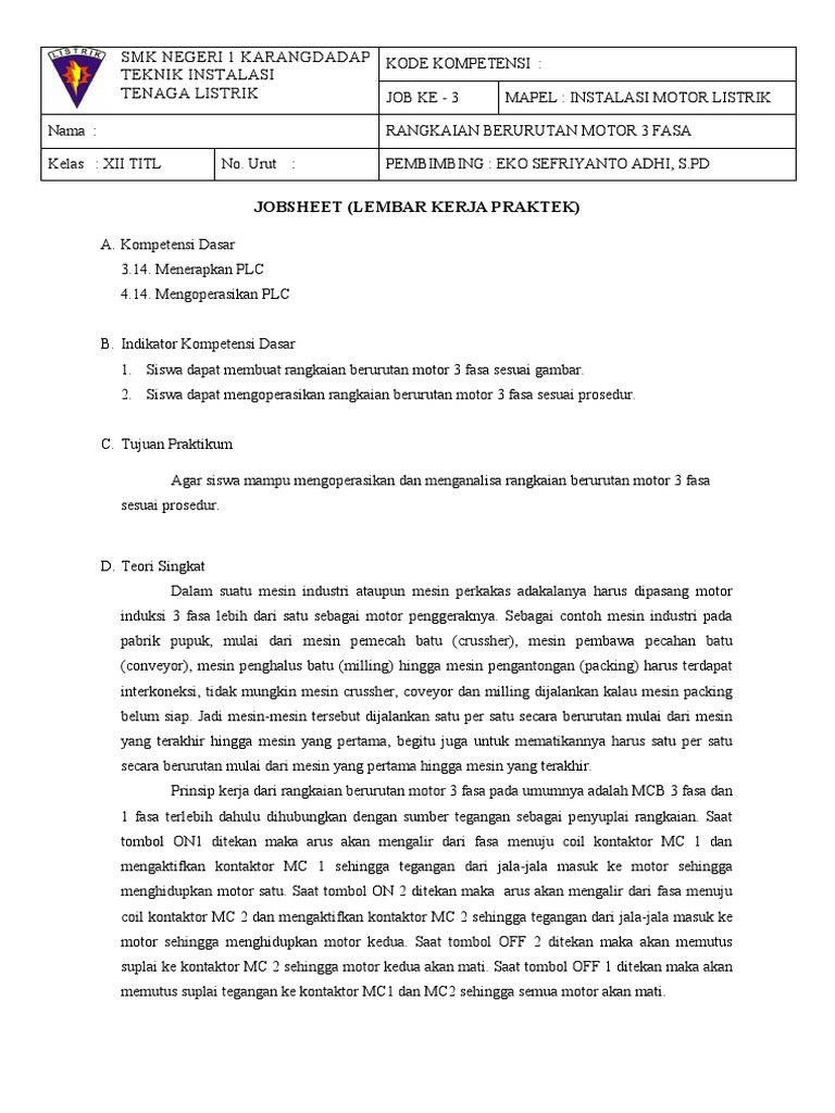Jobsheet 3 Berurutan | PDF | Teknologi & Rekayasa