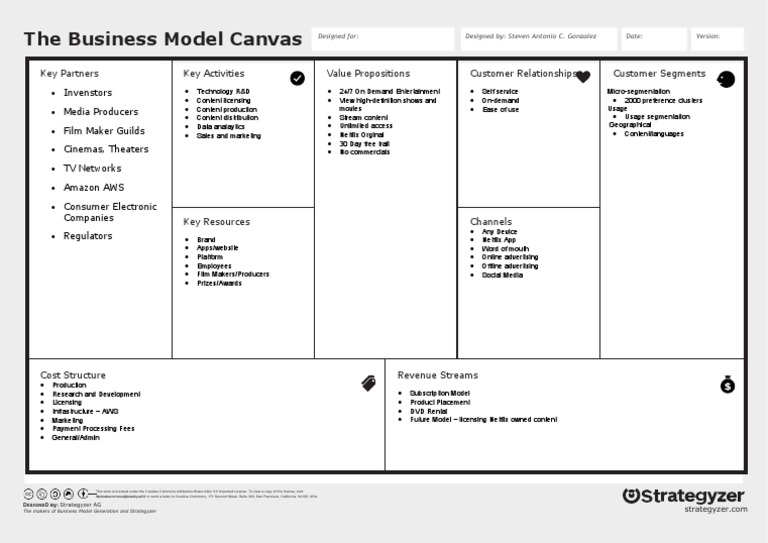 Business Model | PDF | Netflix | Video On Demand