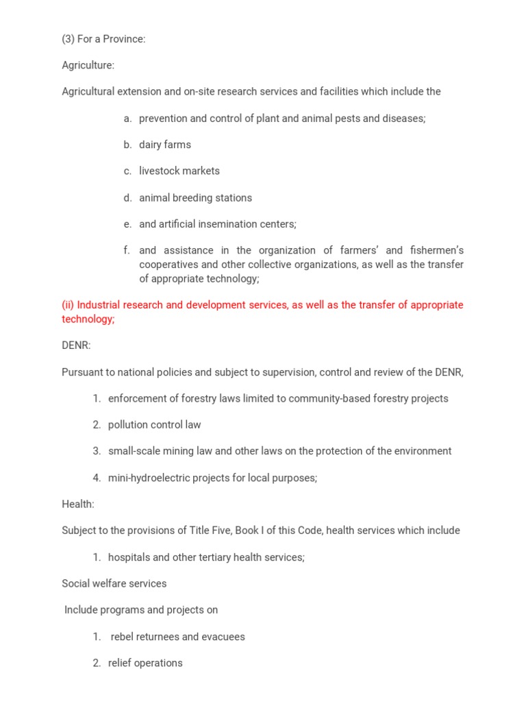 Local Government Code Section 17 of RA 7160 (For Provinces) | PDF ...